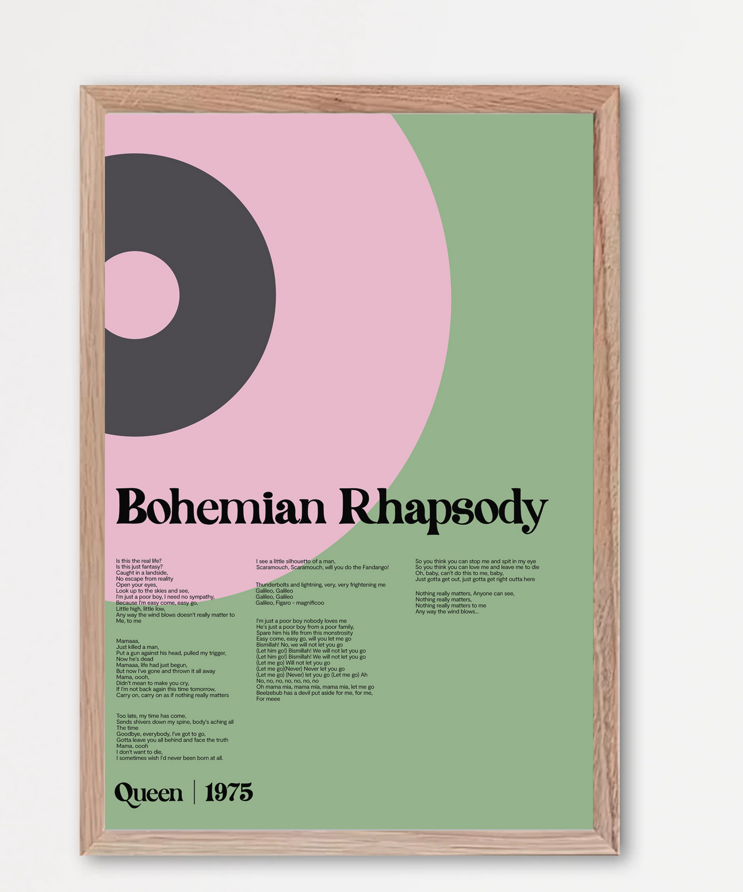 Songtext Poster – Dein Lieblingssong als Wandbild | Zeitgeist Galerie