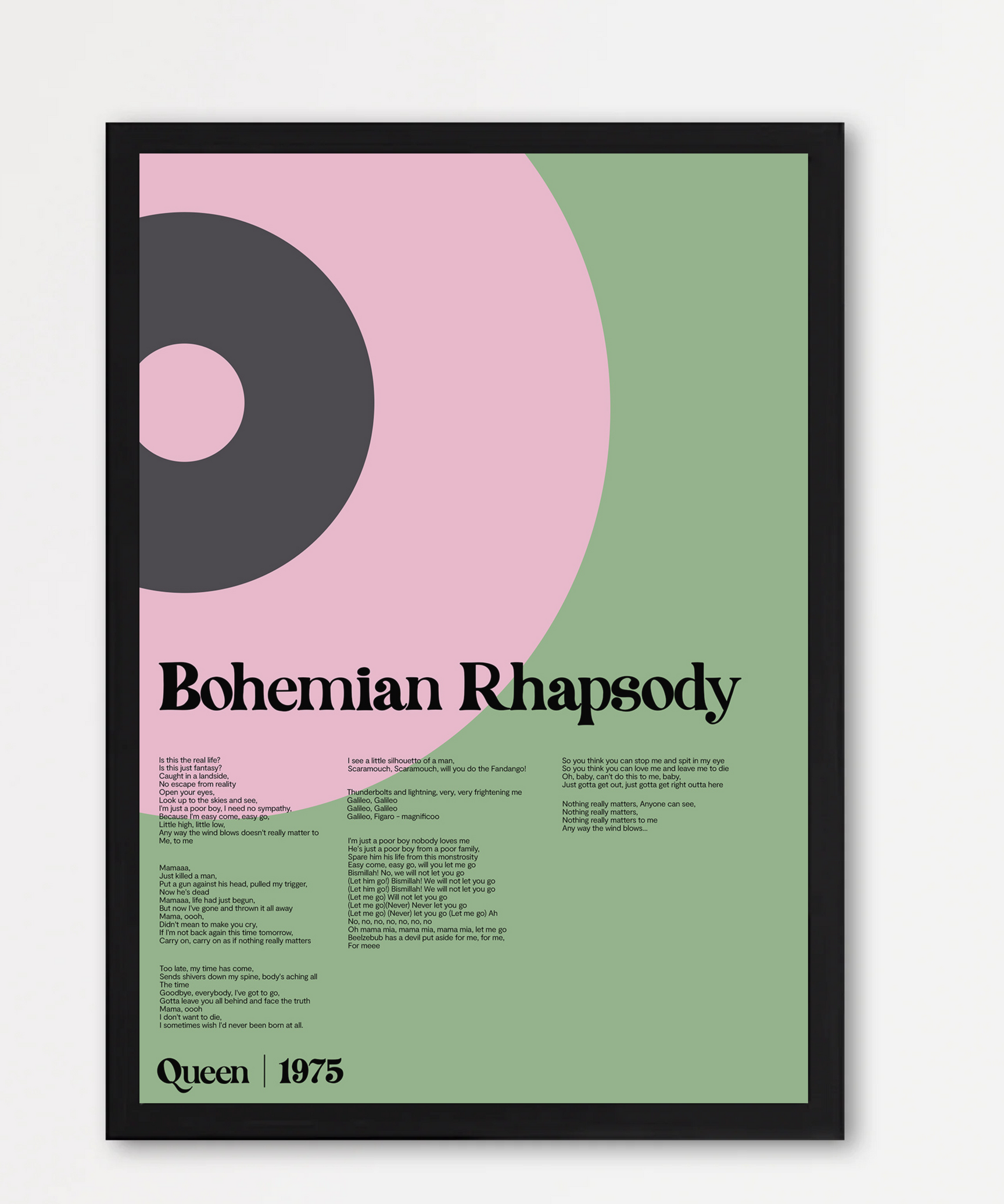 Songtext Poster – Dein Lieblingssong als Wandbild | Zeitgeist Galerie