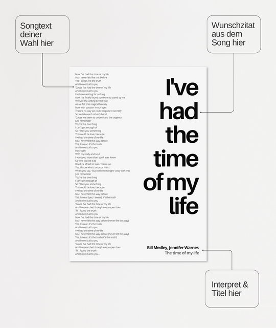 Songtext mit Zitat Poster 1 – Zeitgeist Galerie